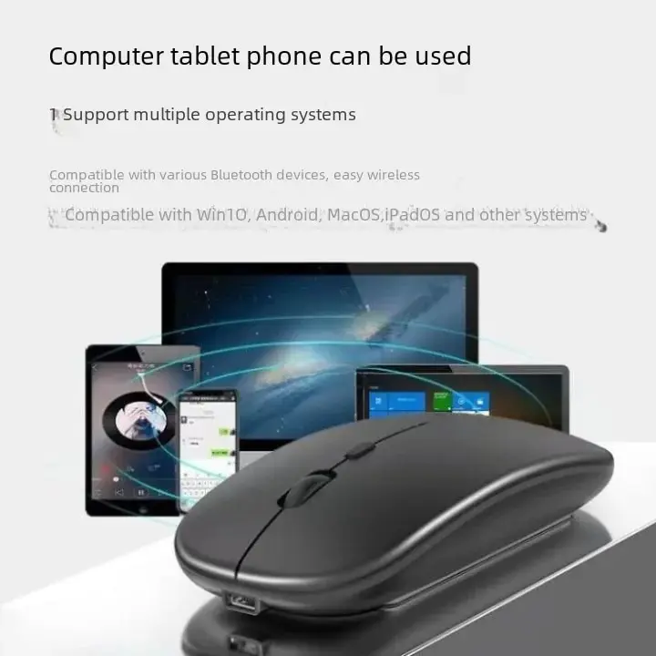 2.4g Wireless Bluetooth Battery Business Mouse Silent Design Dual Mode ...