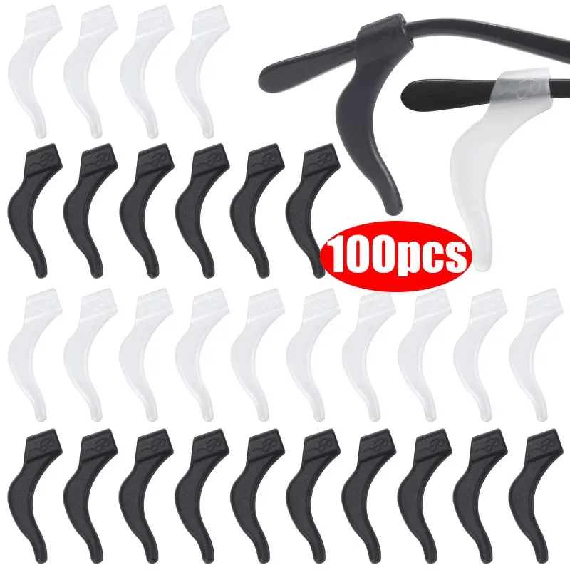 2-100Pcs-Silicone-Anti-slip-Ear-Hook-for-Glasses-Elastic-Grip-Temple ...