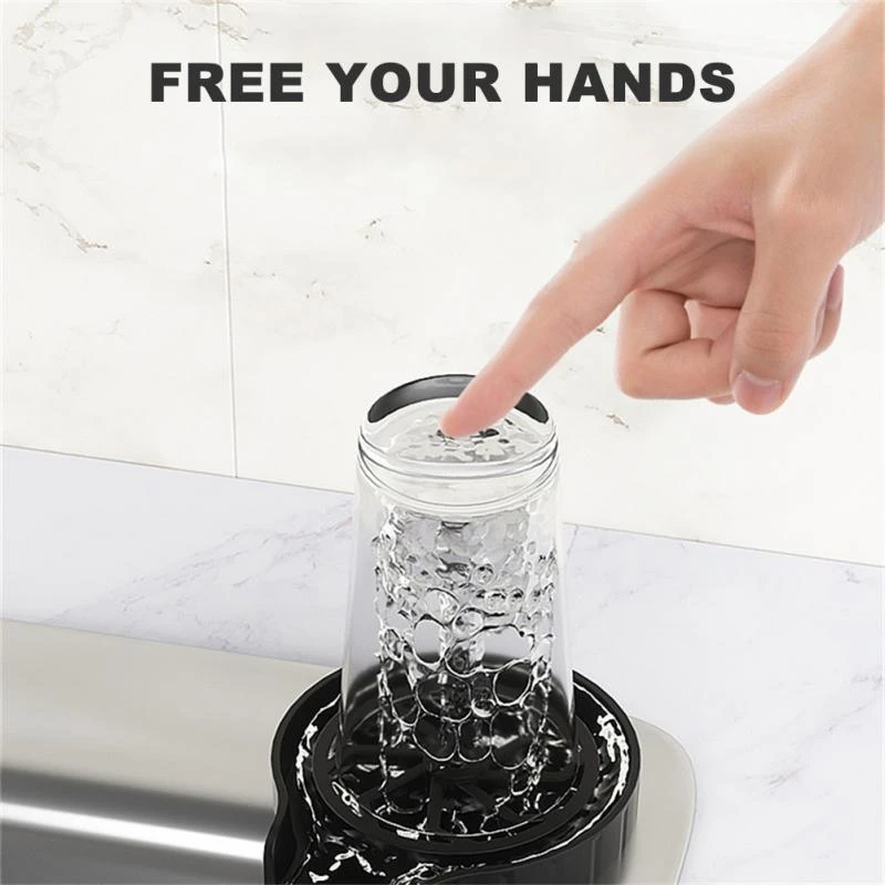 Automatic Cup Washer Faucet Glass Rinser Kitchen Sink Bar Glass Rinser ...