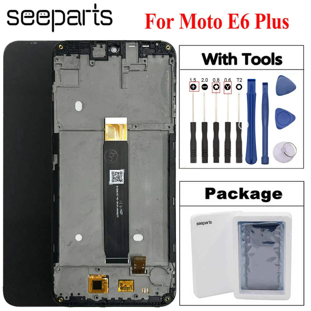 LCD-touch-screen-digitalizador-com-moldura-para-motorola-moto-e6-plus ...