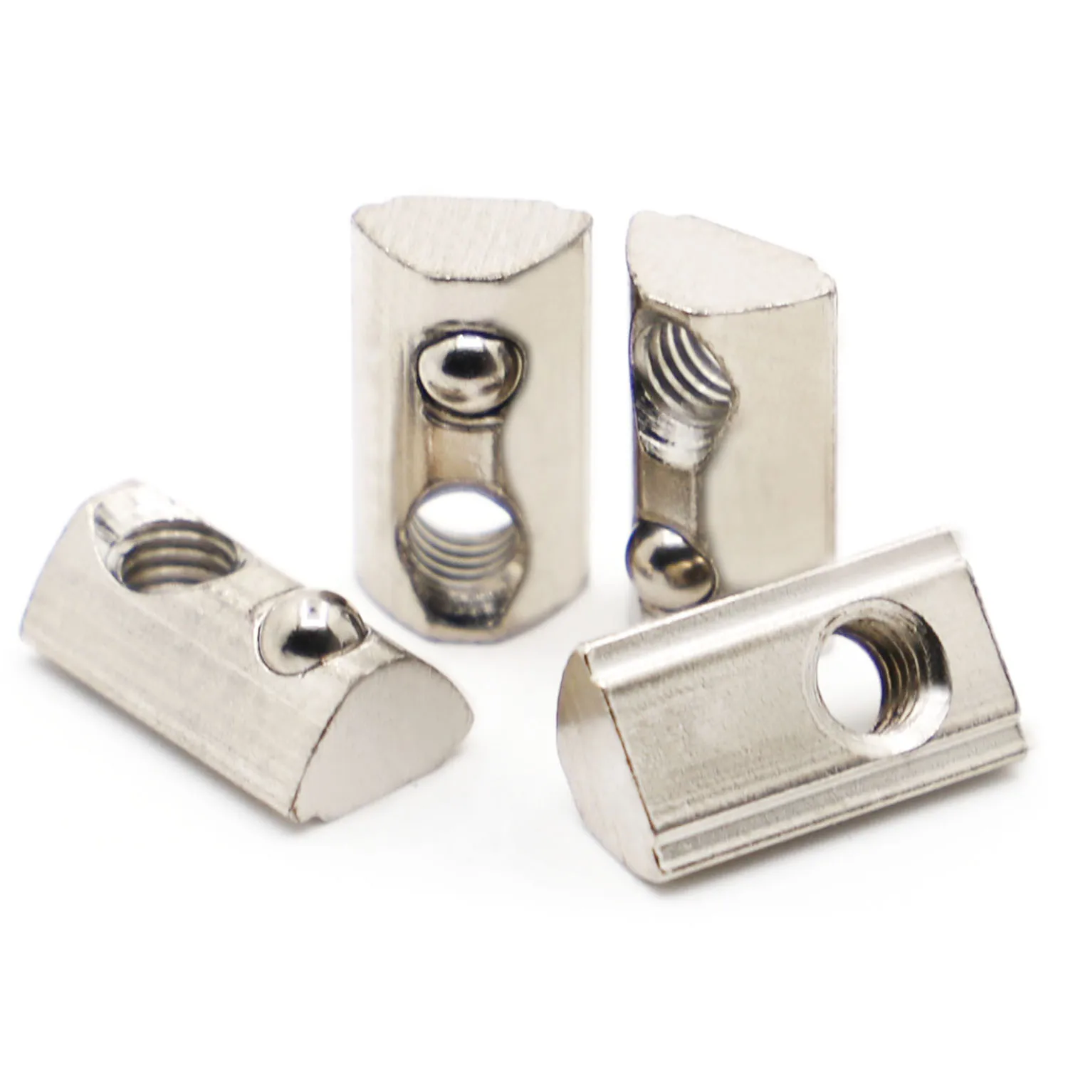 10PCS-M3-M4-M5-M6-M8-T-Spring-Nut-Half-Round-Elasticity-Spring-Nut ...