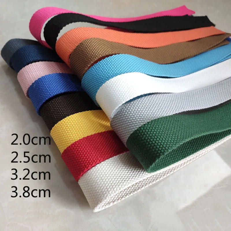 5Meters 20/25/32/38mm 2mm Thick Webbing Polyester Cotton Canvas ...