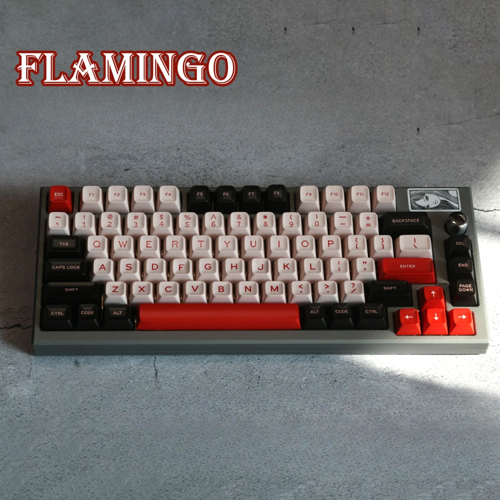 GMK-Flamingo-Theme-Keycap-Full-Set-ABS-166key-Custom-Retro-Keyboard-Cap ...