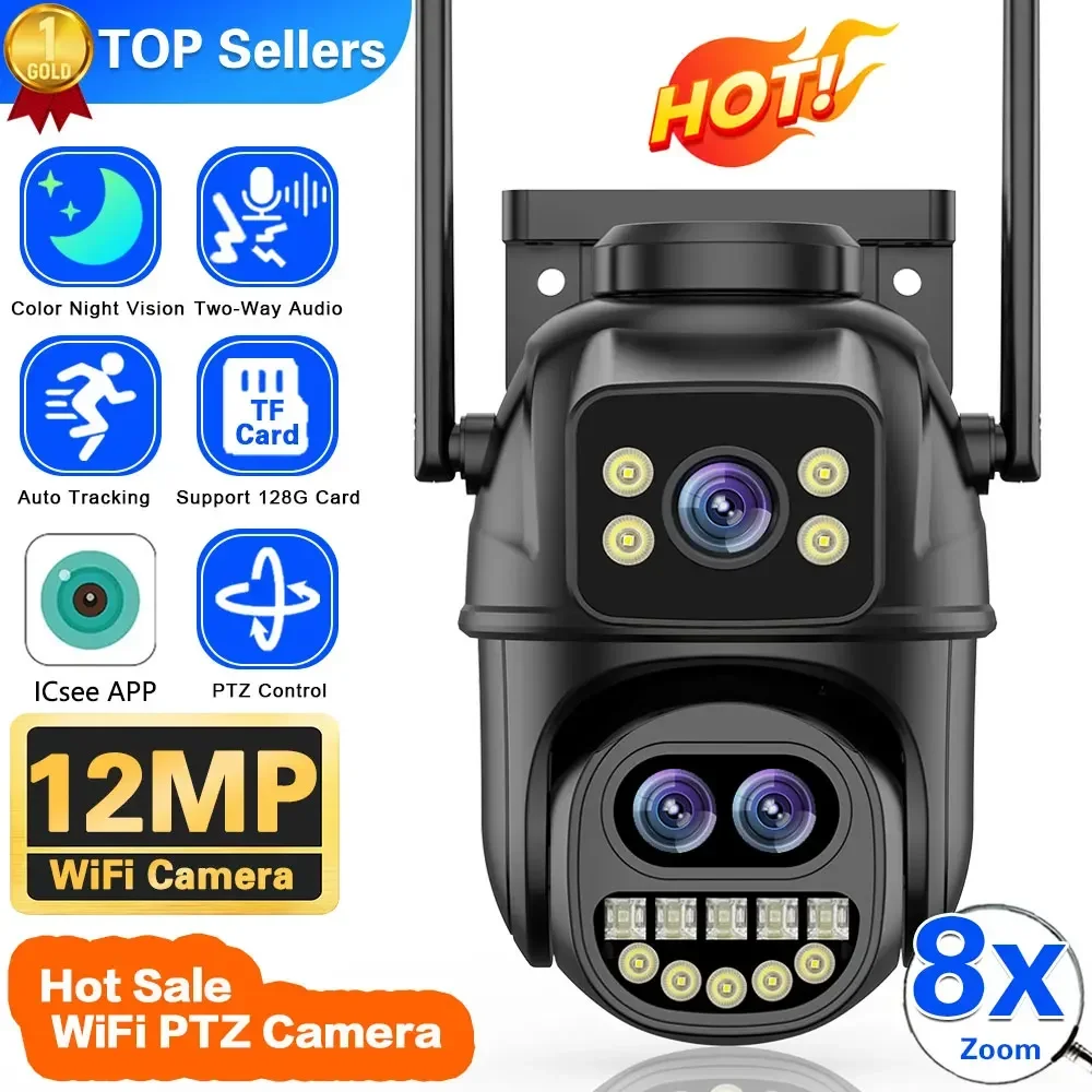 6K-Ultra-HD-WiFi-IP-Camera-Outdoor-8x-Zoom-Three-Lens-Dual-Screen-3K ...