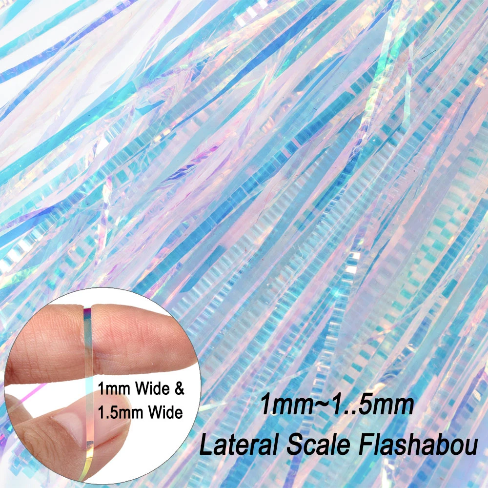1 Pack 1mm 1.5mm Lateral Scale Flashabou Strands Fly Tying Material ...