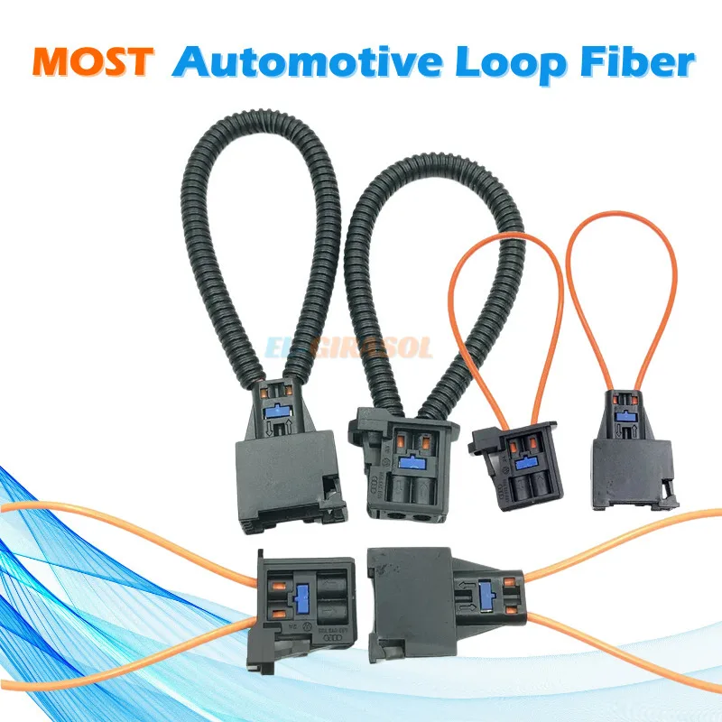 1PCS MOST Fiber Optical Optic Loop Bypass Male Adapter Cable For Audi ...