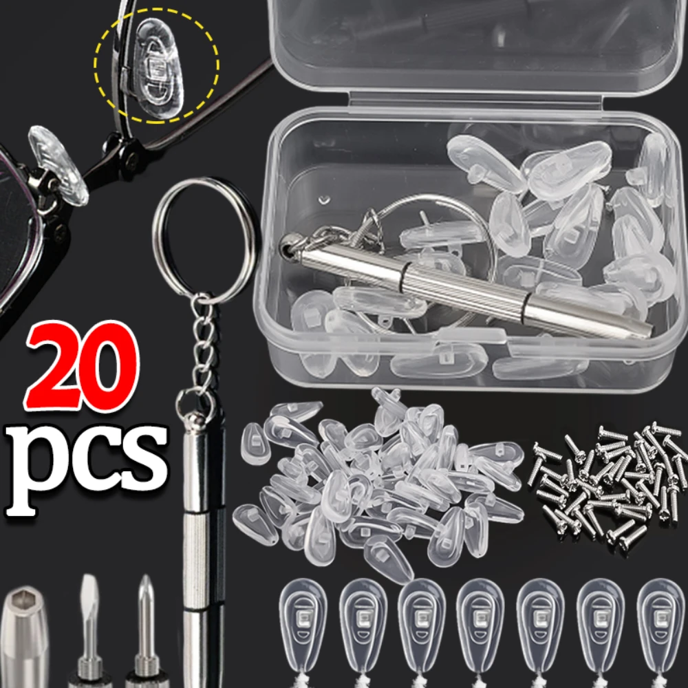 Eyeglasses-Nose-Pads-with-Screwdriver-Soft-Oval-Silicone-Air-Chamber ...