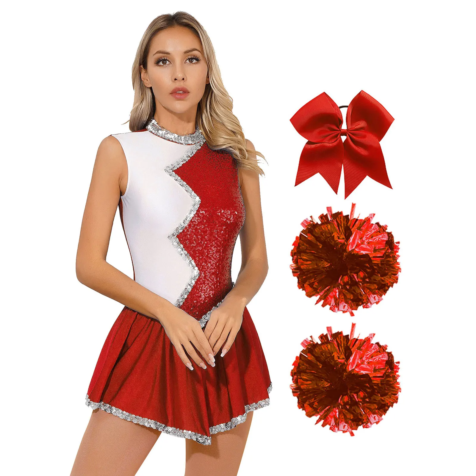 Womens Cheer Leader Costume Outfits Carnival Dance Themed Party ...