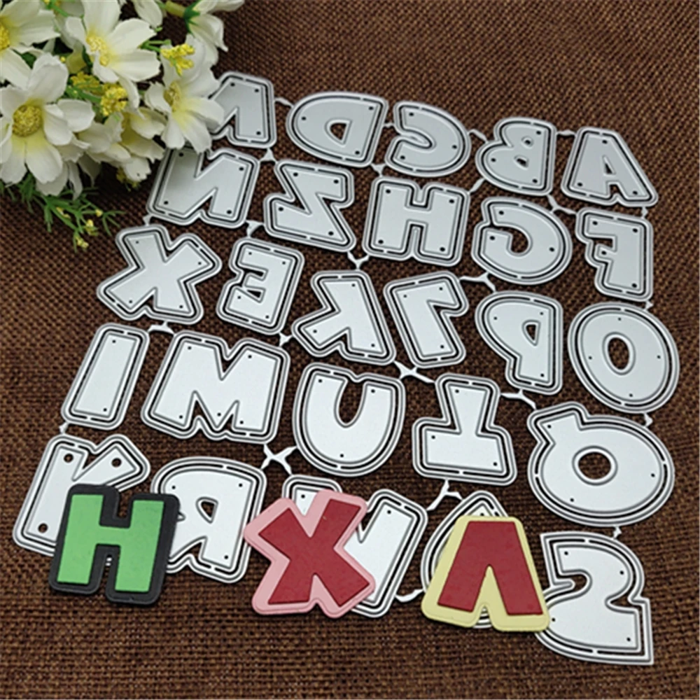 Alphabet Scrapbook Cutting Knife | Scrapbooking Stencil - 26 Metal ...