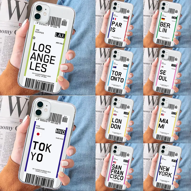 Creative-Plane-Ticket-Phone-Case-Phone-Case-for-IPhone-14-13-11-12-Pro ...