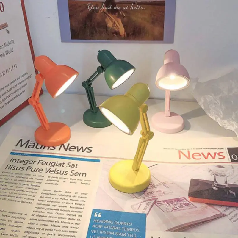 Mini LED Desk Lamp Creative Small Book Light Bedroom Night Light Mini ...