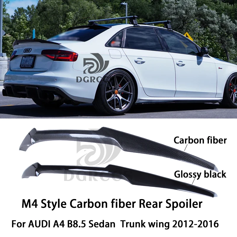 For-AUDI-A4-B8-5-Sedan-M4-Style-Rear-Spoiler-Trunk-wing-2012-2016 ...