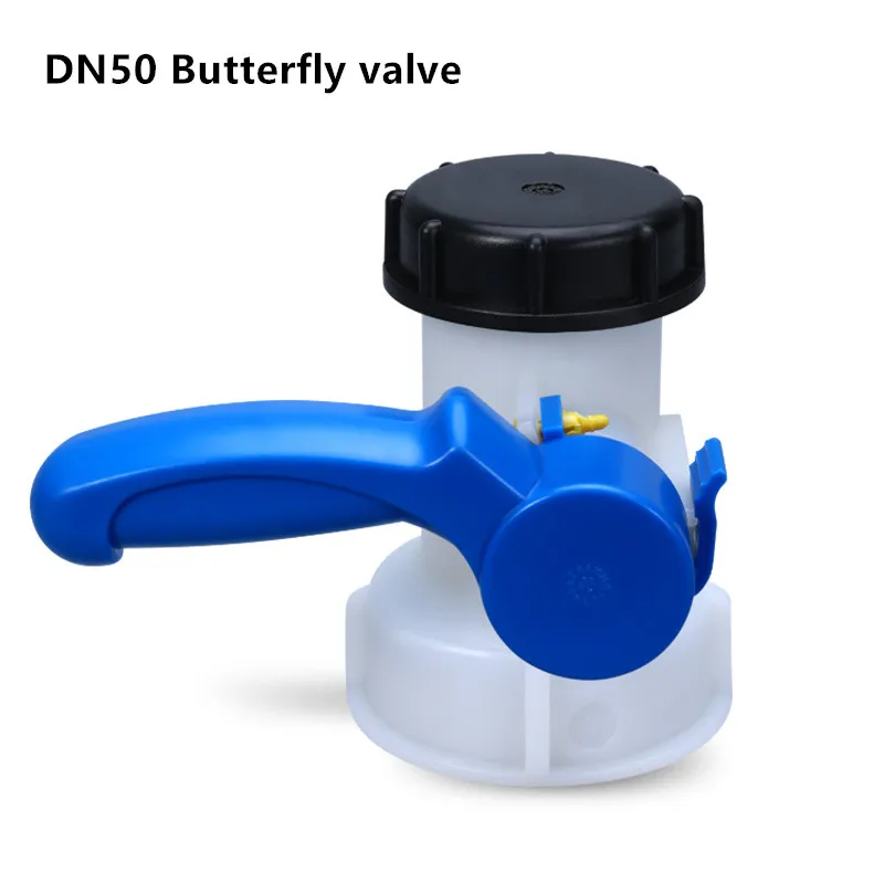 Polypropylene-DN50-Butterfly-valve-75mm-IBC-Tote-Tank-Drain-Adapter ...