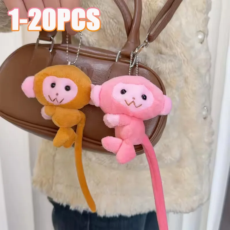 1-20PCS Cute Animal Little Monkey Plush Doll Toys Long Tailed Monkey ...