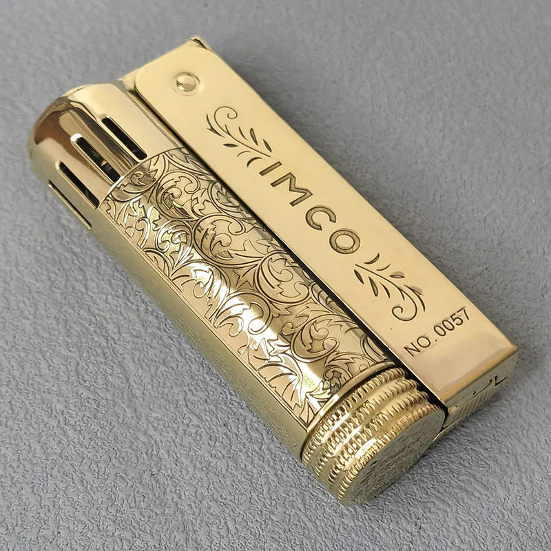IMCO-6600-Retro-Gasoline-Lighter-Brass-Stainless-Steel-Pattern-Designed ...