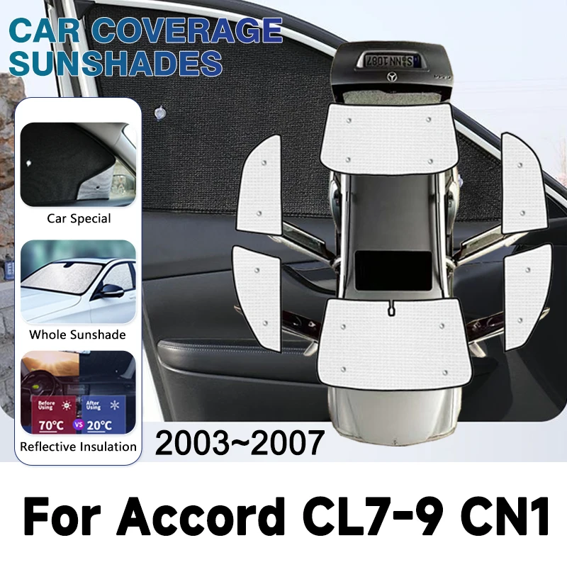 Anti-UV-Car-Window-Shading-For-Honda-Accord-Euro-CL7-9-CN1-Acura-TSX-4 ...