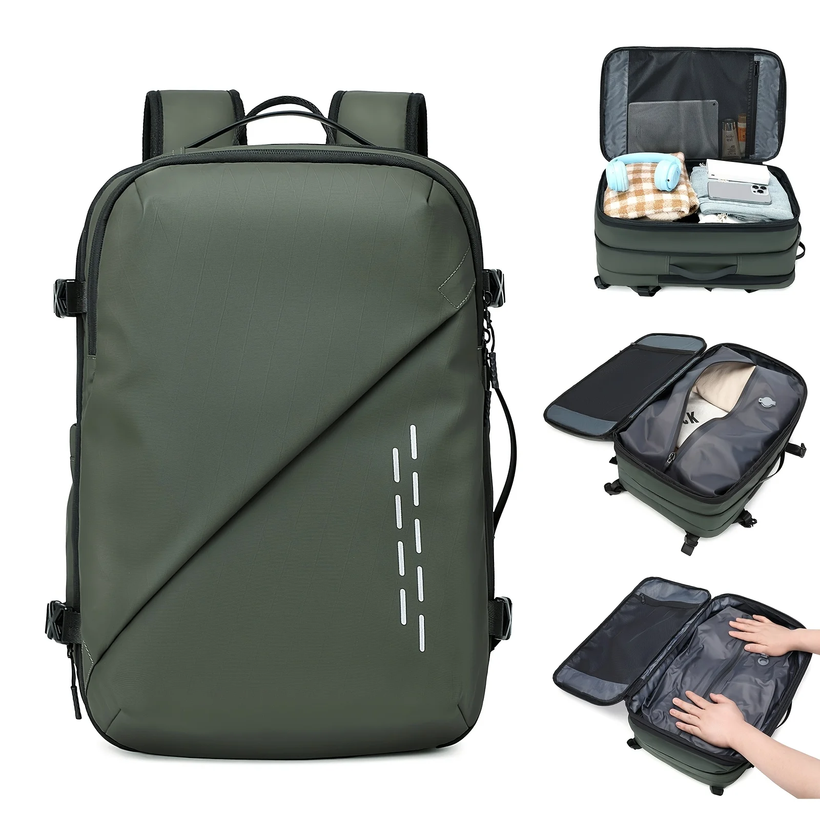 Cross border backpack with large capacity, fashionable and simple men's ...