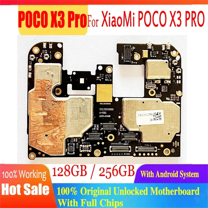 128GB 256GB Original Unlocked Motherboard For Xiaomi Poco X3 Pro ...