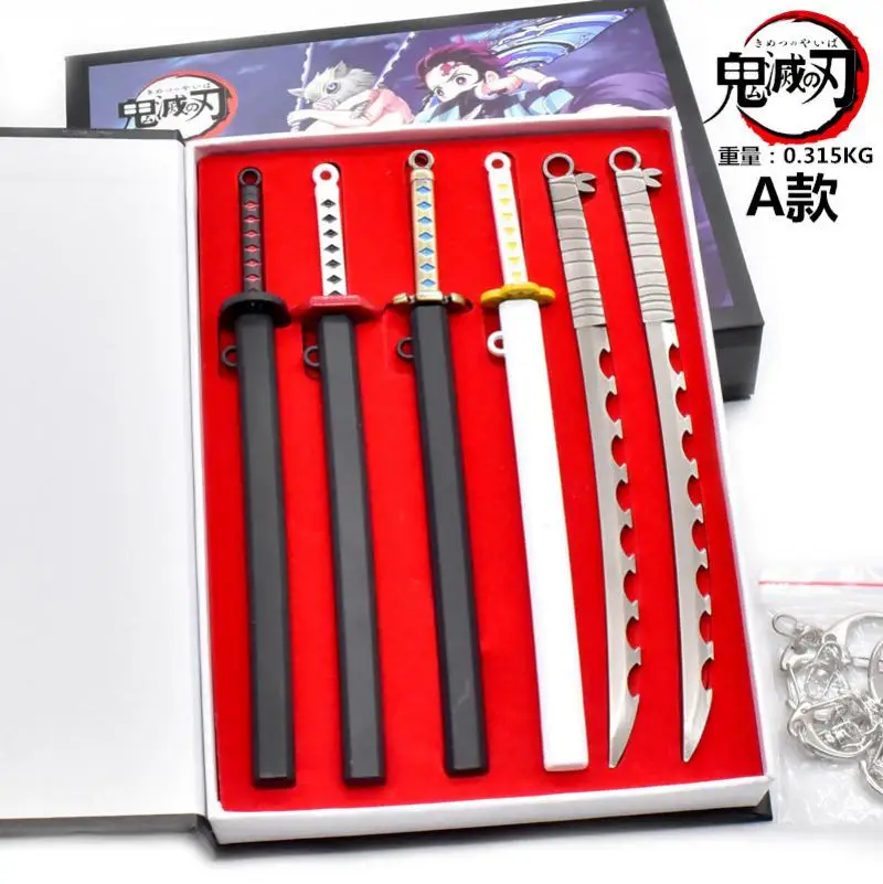Anime-Cartoon-Demon-Slayer-Giyuu-Zenitsu-Weapon-Set-Creative-New-Double ...