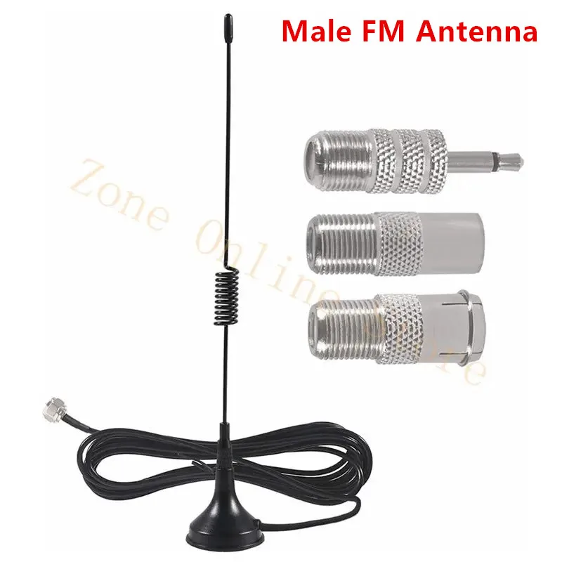 New FM Stereo Antenna Magnetic Base 75 Ohm Male FM Antenna Kit For ...