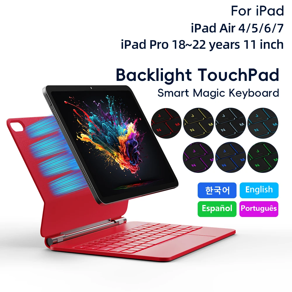 Magic Keyboard for iPad Air 4 Air 5 Air 6 Air 7 11 inch case for iPad ...