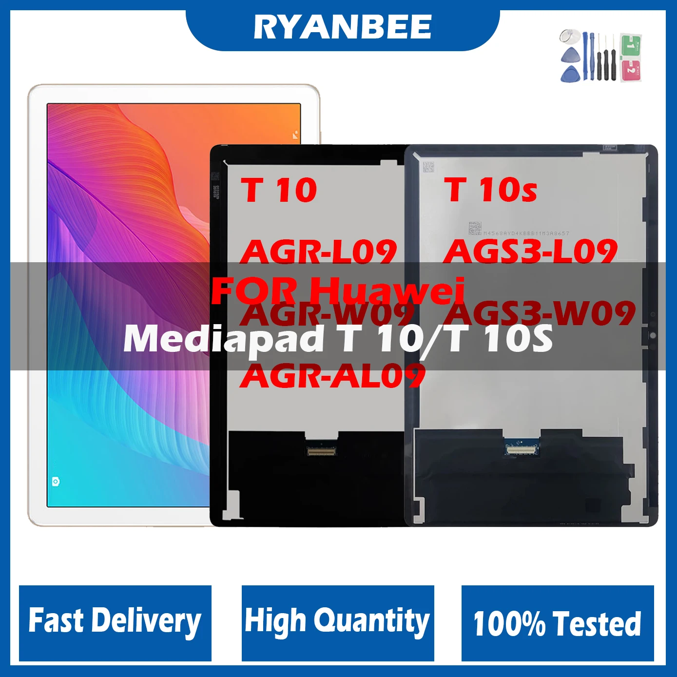 Original For Huawei MediaPad MatePad T10 T10s T 10 AGR-L09 AGR-W09 AGR ...