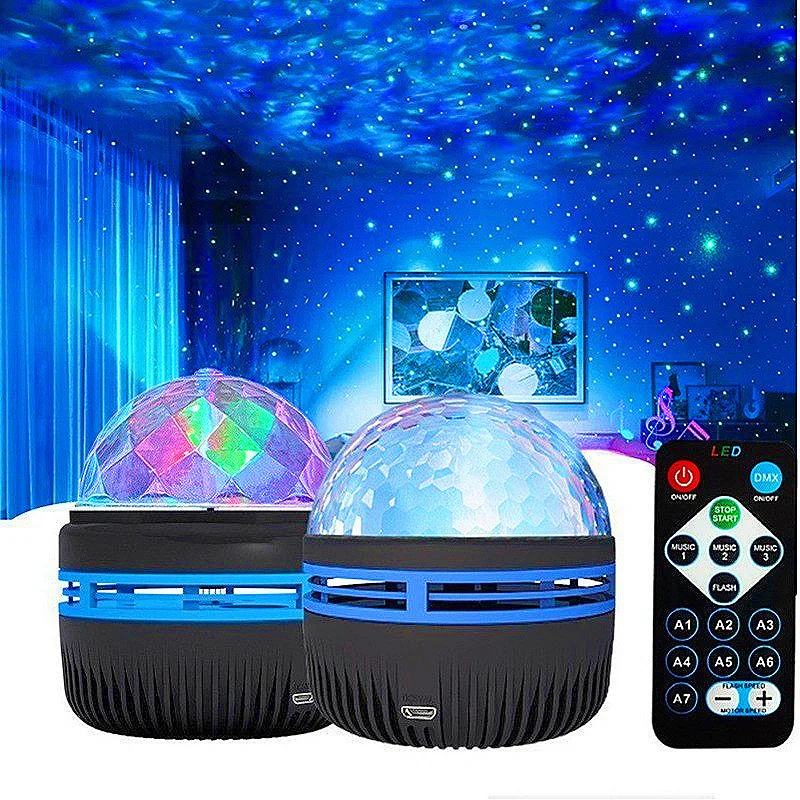 LED-Spotlight-Star-Galaxy-Projector-Lamp-Colorful-Rotating-Magic-Ball-Bedroom-Atmosphere-Lamp ...