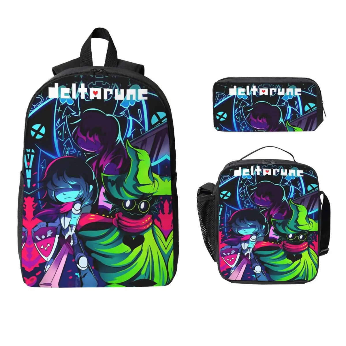 3Pcs Deltarune Video Game merch Backpack Set for Boy Girl Pencil Boxes ...