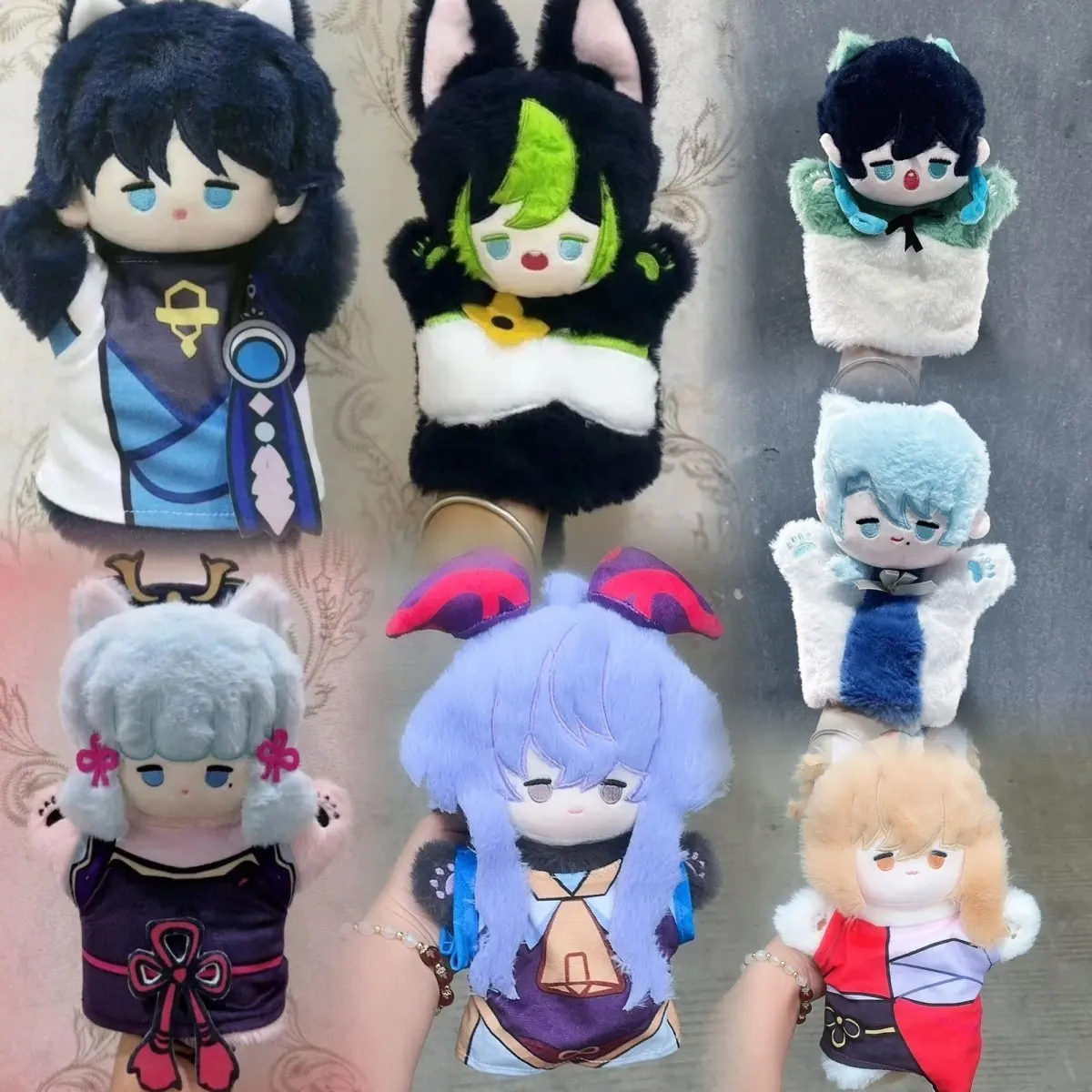 Handcrafted Anime Game Cotton Doll Set Fantasy Thematic Hand Puppets ...