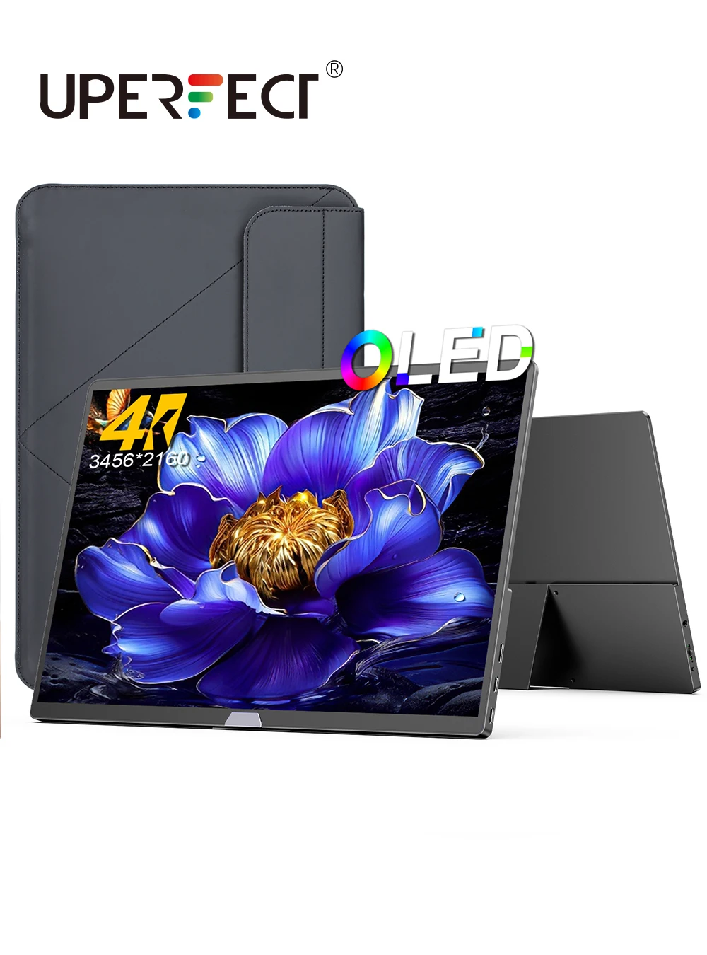 UPERFECT 4K OLED 휴대용 모니터 15.6인치 UHD 3456*2160 110% DCI-P3 500니트 HDR USB ...