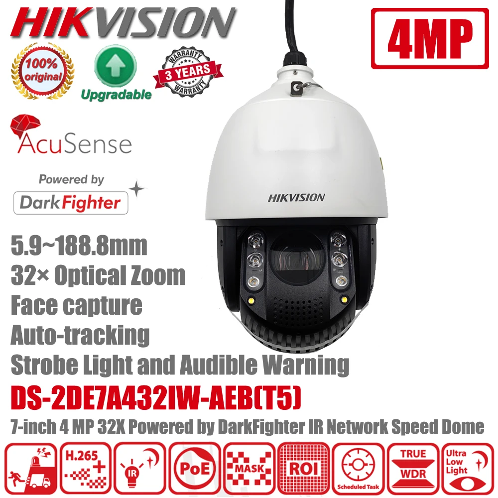 Original Hikvision DS-2DE7A432IW-AEB(T5) 7-inch 4MP 32X AcuSense ...