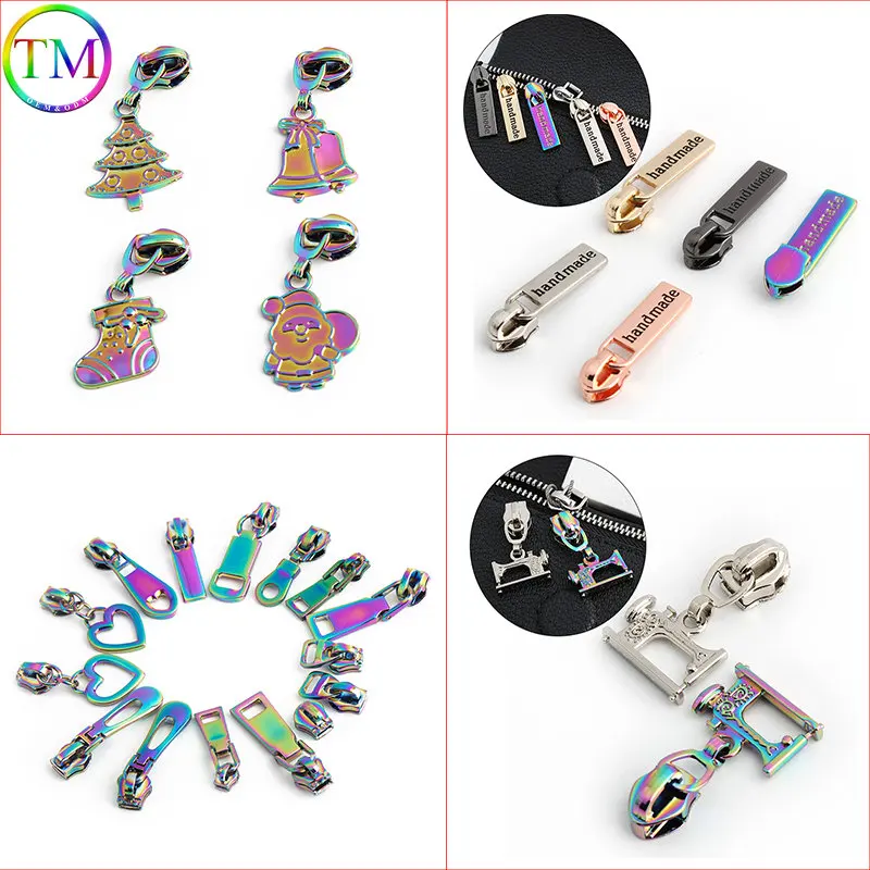 10 50 Pieces Rainbow Fashion Lightning Shape Zippers Sliders For Nylon ...