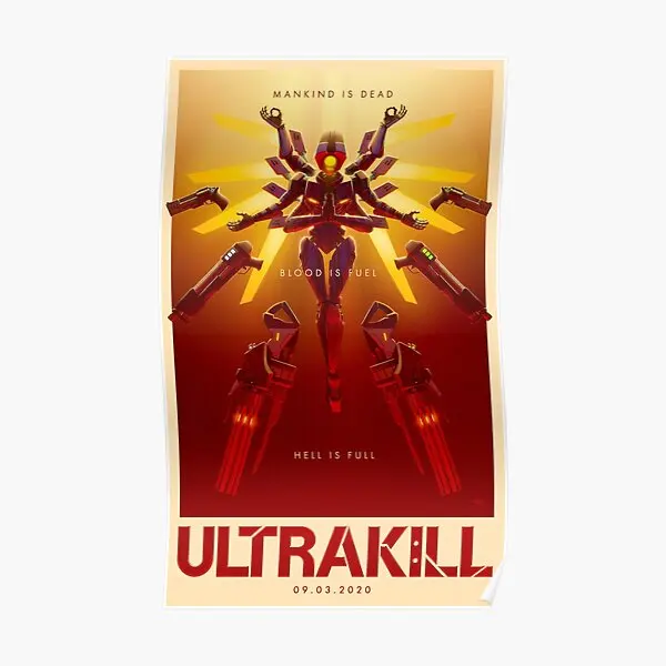 Ultrakill-P-ster-Vintage-para-habitaci-n-pintura-Mural-decoraci-n-de ...