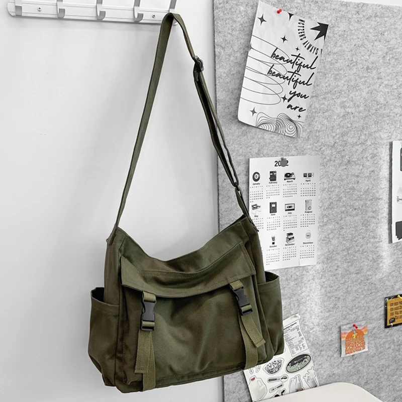 Oversized Unisex Canvas Textile Postman Messenger Bag Big Large ...