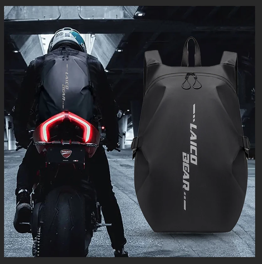 Waterproof Motorcycle Riding Backpack Large Capacity Motorbike Helmet ...