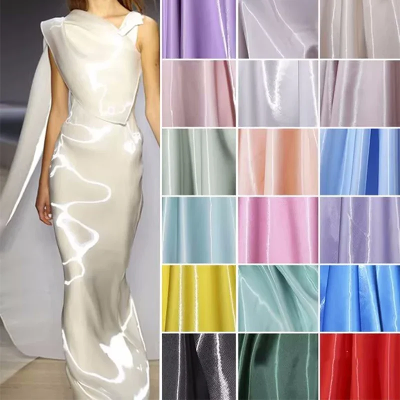 Reflective-Fabric-Liquid-Satin-Glossy-By-The-Meter-for-Clothes-Dresses ...