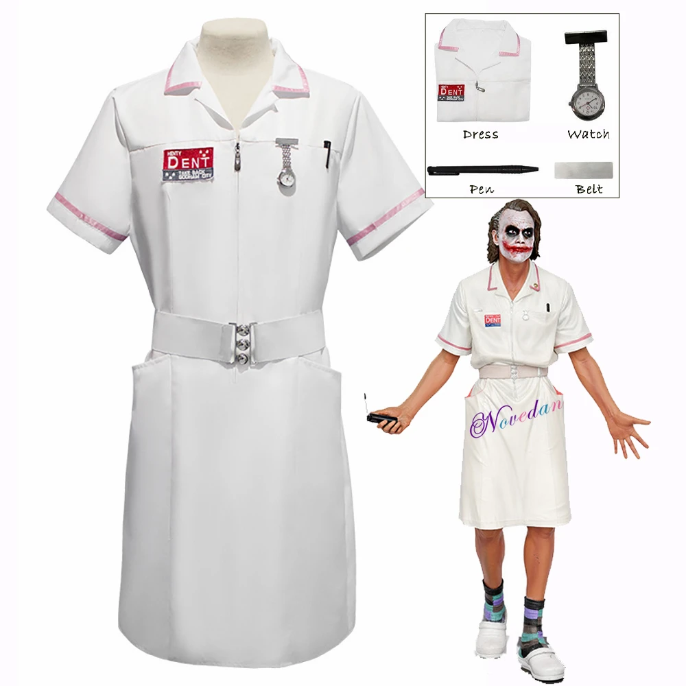 Horror-Scary-Movie-Arkham-Dark-Knight-Clown-Joker-Nurse-Uniform-Dress ...