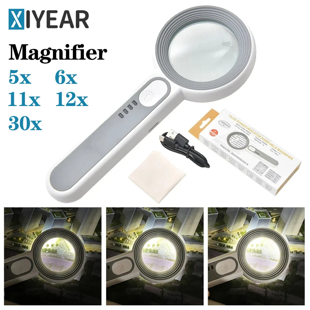Magnifier-with-Light-Handheld-Magnifier-with-3-LED-Rechargeable ...