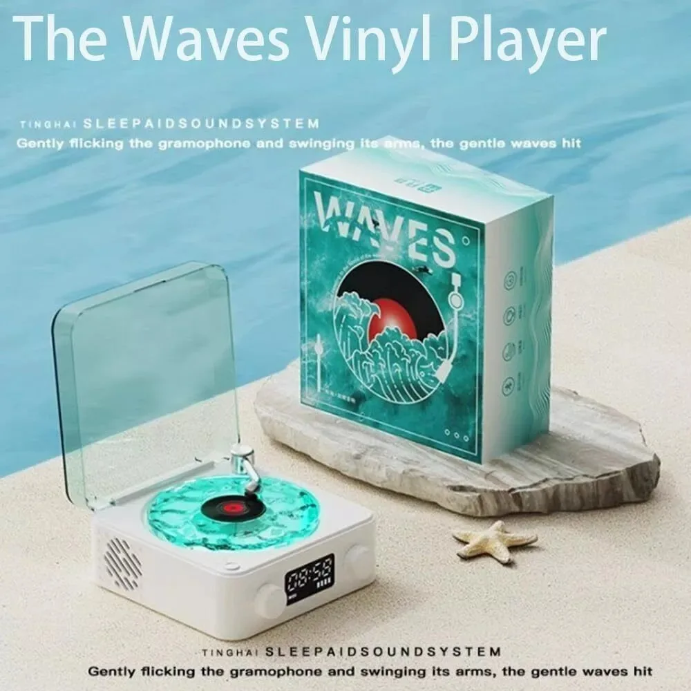 Retro-Turntable-Speaker-With-White-Noise-Wireless-Bluetooth-Vinyl ...