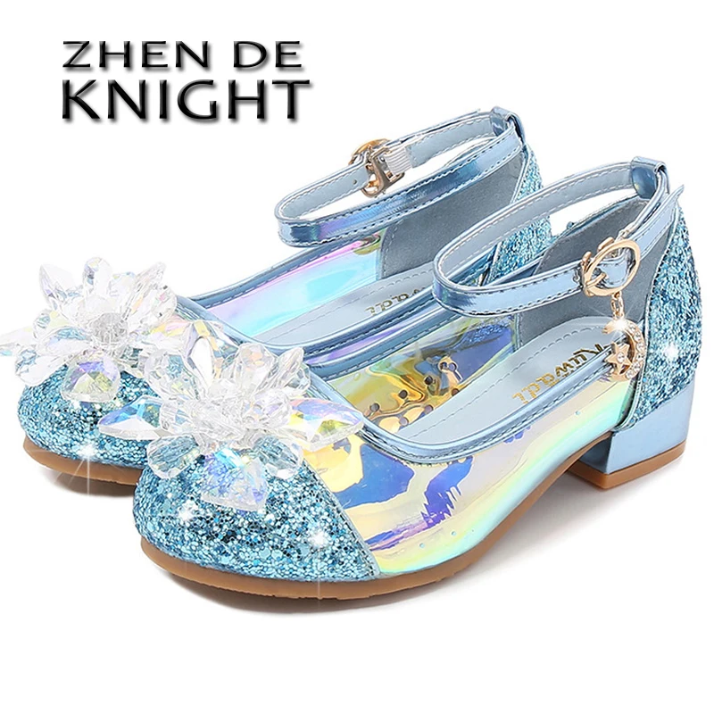 Children-Crystal-High-Heeled-Shoes-Sequin-Transparent-Princess-Shoes ...