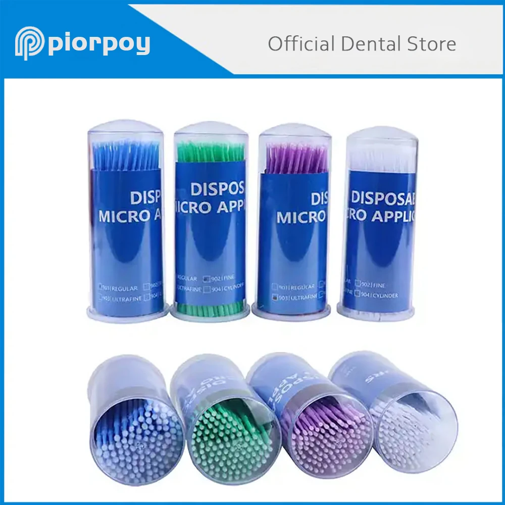 PIORPOY100Pcs-Bottle-Dental-Disposable-Micro-Brushes-Applicators-Micro ...