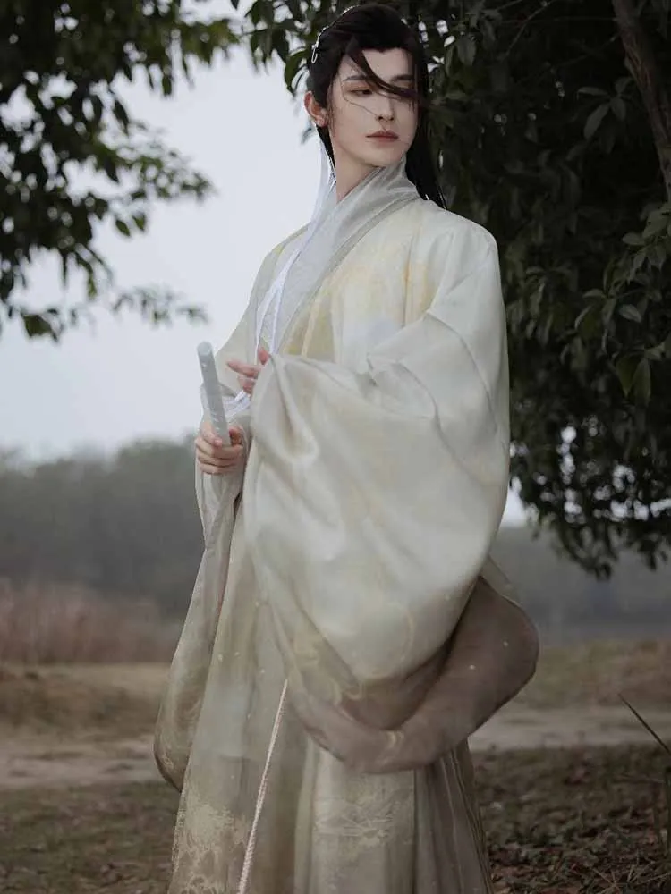 Deluxe-Hanfu-Gown-Men-Chinese-Vintage-Style-Print-Blended-Gradient-Ming ...