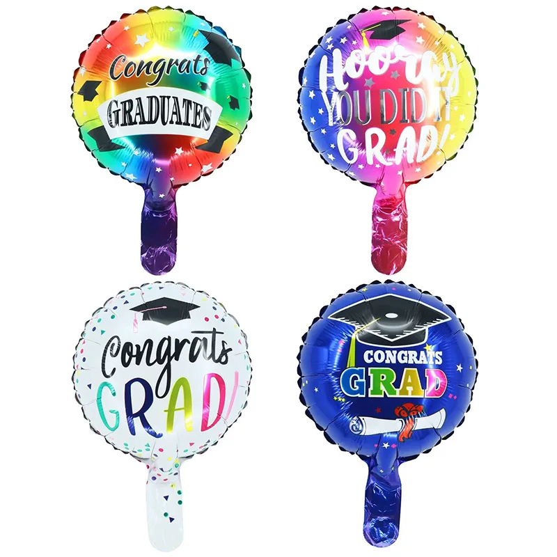 20pcs-10inch-Congrats-Grad-Foil-Balloons-Back-To-School-Graduation ...