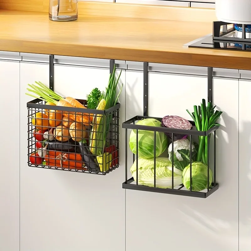 1pc-Storage-Rack-Simple-Hanging-Metal-Storage-Basket-Punching-free-Wall ...