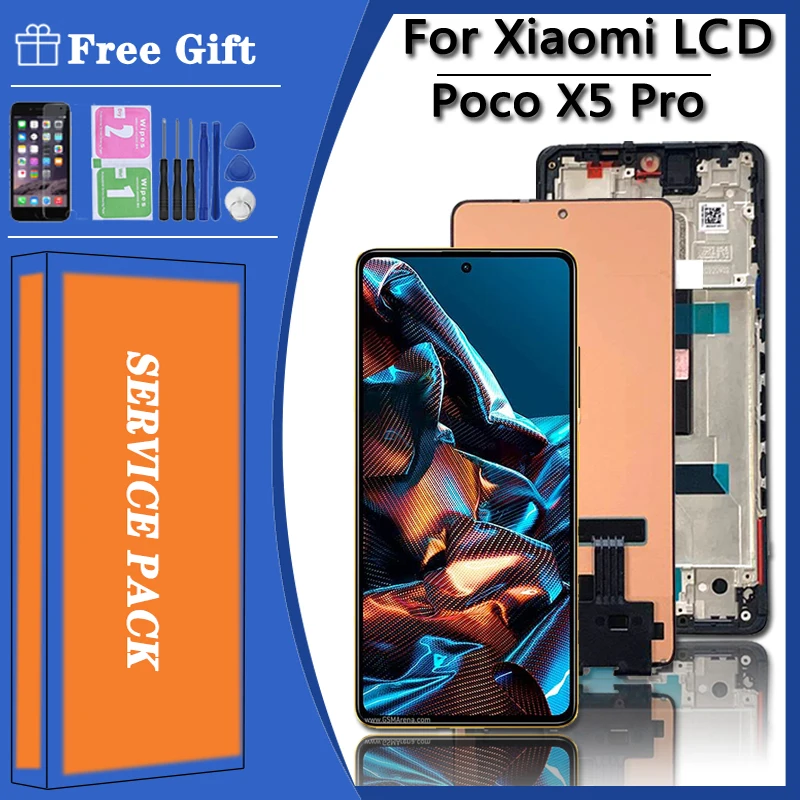 6.67“AMOLED Original for Xiaomi Poco X5 Pro LCD 22101320G, 22101320I Display screen digitizer ...