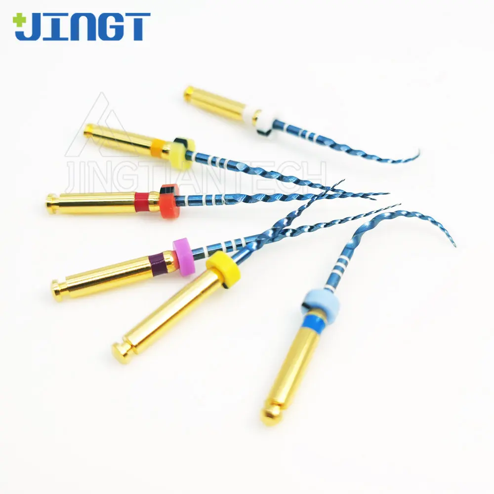 JINGT-6Pcs-Dental-Root-Canal-File-Heat-Activated-Rotary-Nitinol-Tooth ...
