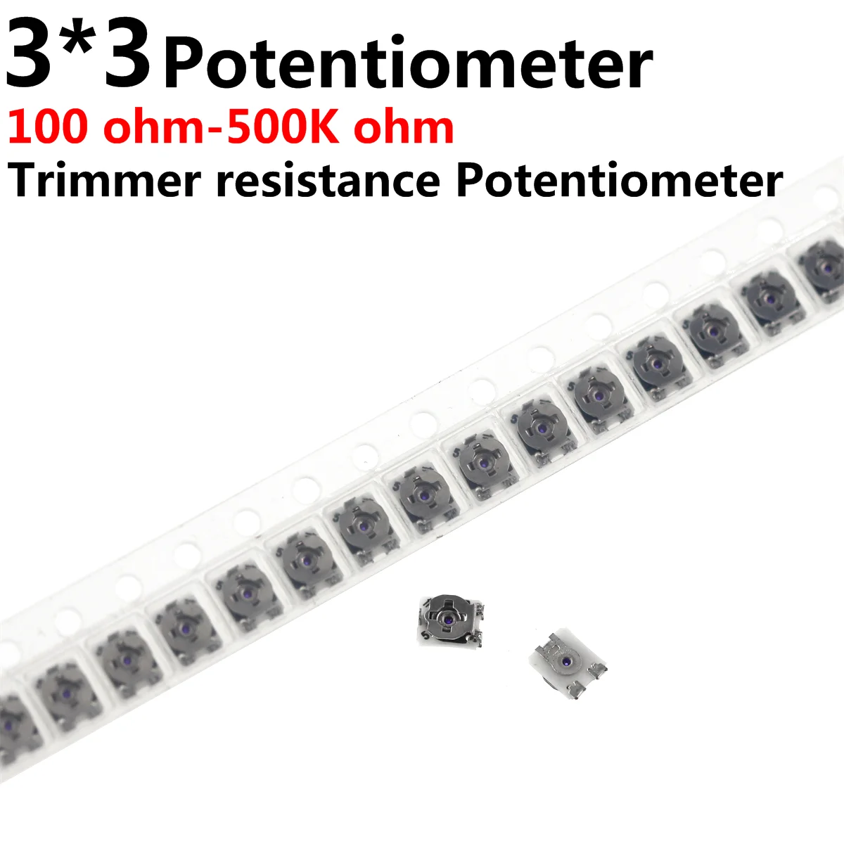 100PCS-3-3-Trimmer-resistance-Potentiometer-Trimpot-SMD-3X3-Adjustable ...