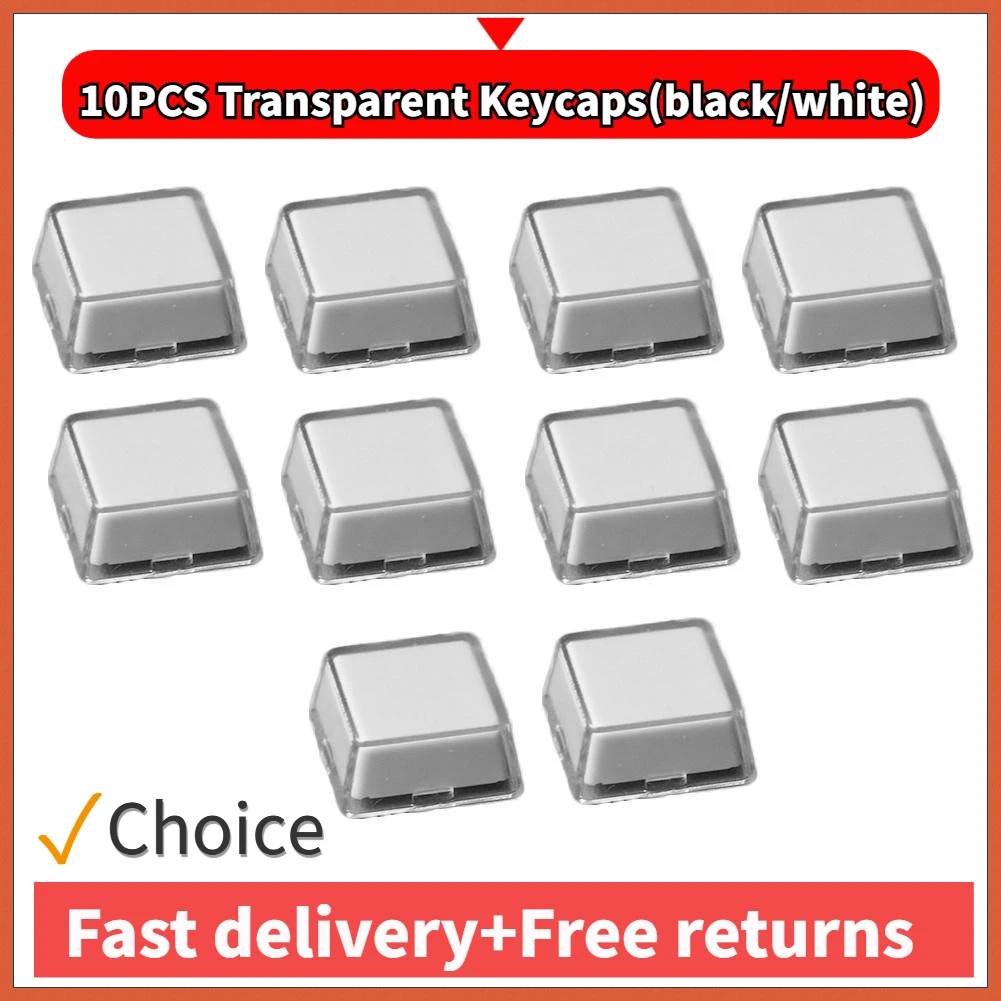 10Pcs-Transparent-Keycaps-Double-layer-Keycaps-Removable-Paper-Clips ...