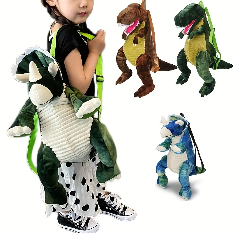 Plush-T-Rex-Backpack-for-Kids-Dinosaur-Bag-for-Kids-with-Adjustable ...