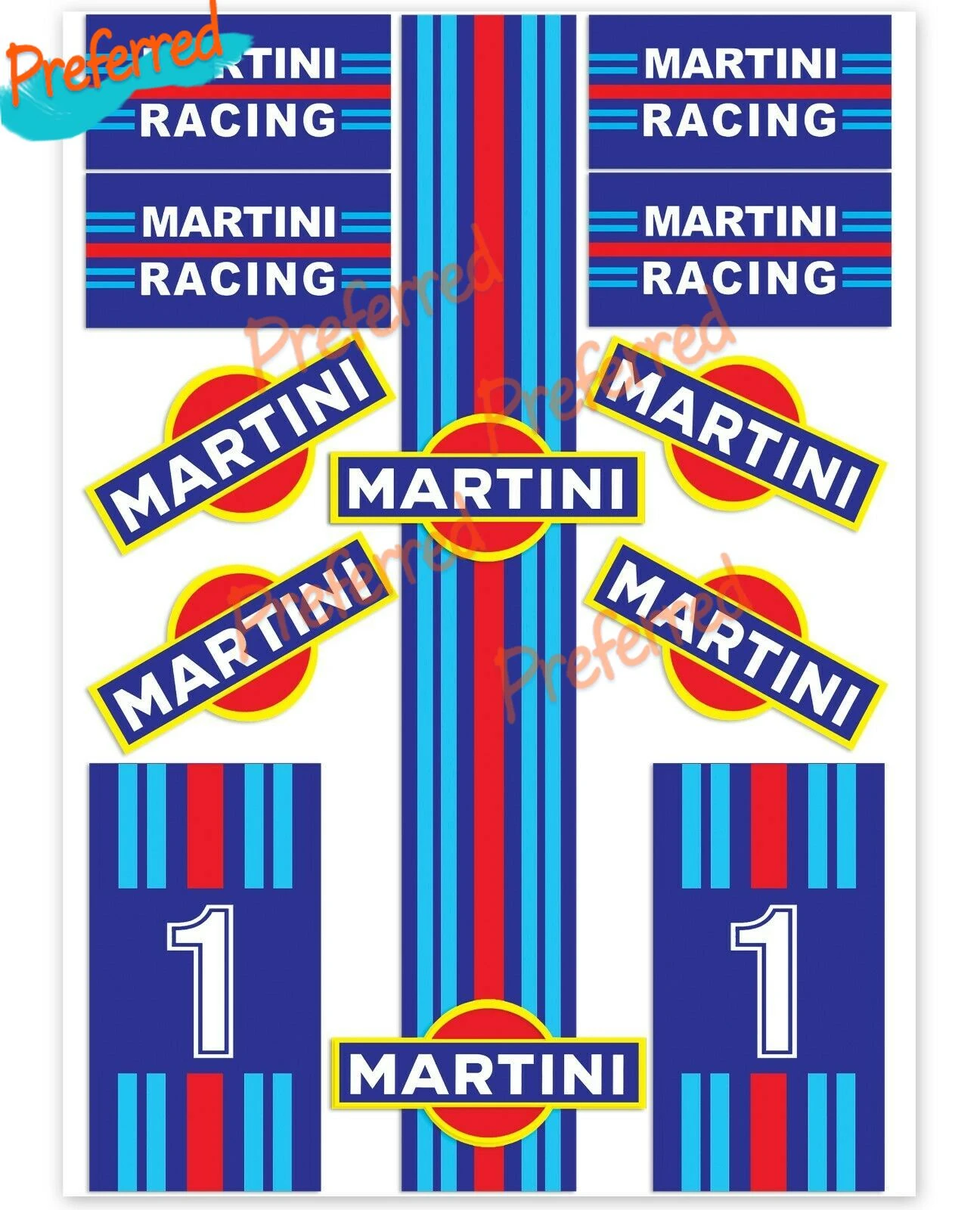 Aufkleber Martini Racing Auto Helm Sticker Decal For Your All Cars ...